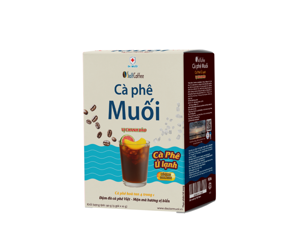 Cà phê Muối SaltCoffee Cold Brew vị chanh đào– 9 gói/ hộp - Cà phê Muối ...